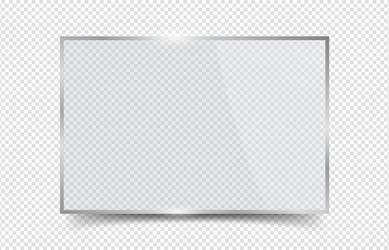 Clear glass banner signage made Royalty Free Vector Image