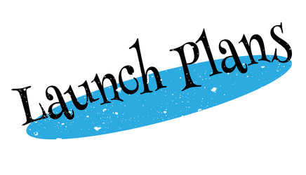 Launch plans rubber stamp Royalty Free Vector Image
