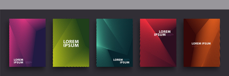 Simple modern covers template design set Vector Image