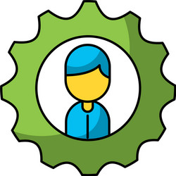 Businessman avatar with gears Royalty Free Vector Image