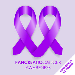 Pancreatic cancer ribbon Royalty Free Vector Image