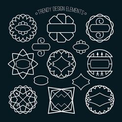 Line badges emblems and design elements Royalty Free Vector