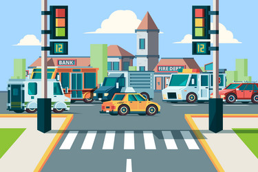 Intersection Road Cartoon Vector Images (over 1,100)