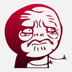 Internet meme trollface design Royalty Free Vector Image