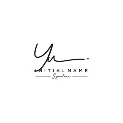 Letter yu signature logo template Royalty Free Vector Image