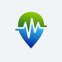 Heart stethoscope logo design Royalty Free Vector Image