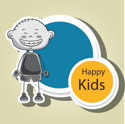 Boy kids happy icon Royalty Free Vector Image - VectorStock