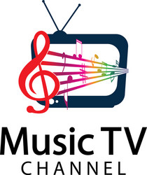 Music tv logo design templatemusic channel Vector Image