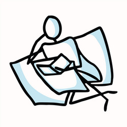 Stick Figure Reading Vector Images (over 260)