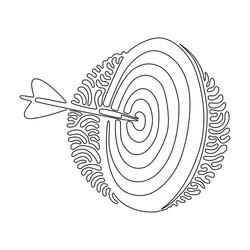 Continuous one line drawing darts arrows Vector Image