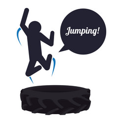 Jumping design Royalty Free Vector Image - VectorStock