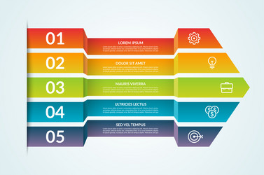 Infographic template with 5 options Royalty Free Vector