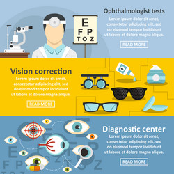 Ophthalmologist infographic concept flat style Vector Image