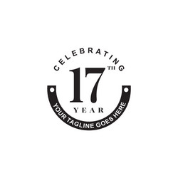 17th year celebrating anniversary emblem logo Vector Image