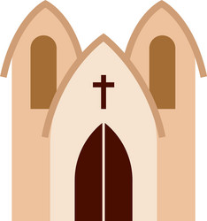 Abstract cute church Royalty Free Vector Image