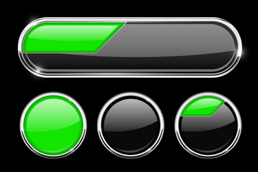 Loading button set Royalty Free Vector Image - VectorStock