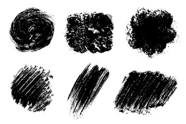 Brush strokes exploding blobs burst blots Vector Image