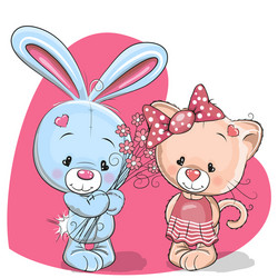 Cute pink cat character sticker Royalty Free Vector Image