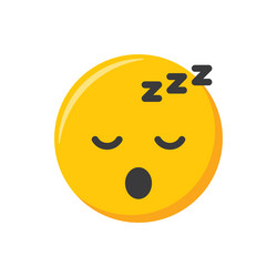 Emoji yellow sleeping face cute emoticon Vector Image