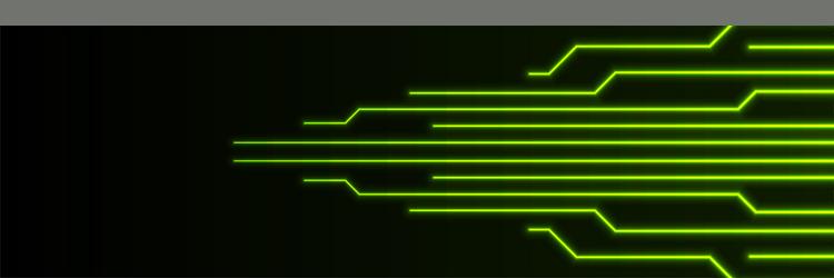 Green tech banner with circuit board Royalty Free Vector
