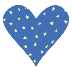 Heart shape with stars for valentine day Vector Image