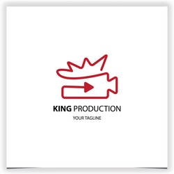King production house logo premium elegant Vector Image