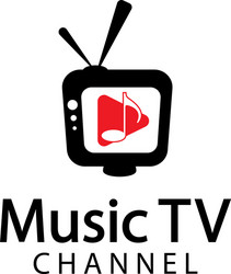 Music tv logo design templatemusic channel logo Vector Image