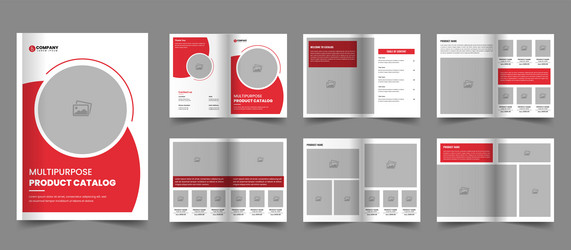 Multipurpose product catalog template and product Vector Image