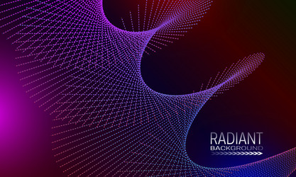 Radiant background design with iridescent dots Vector Image