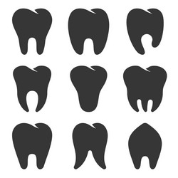 Tooth symbol set Royalty Free Vector Image - VectorStock