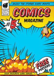 Comic dynamic elements set Royalty Free Vector Image