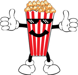 Cute pop corn popcorn in red bucket box cinema sna