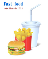 Fast food set Royalty Free Vector Image - VectorStock