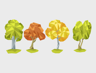 Flat design low poly nature Royalty Free Vector Image