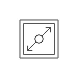 Flat area ruler icon square meter m2 sign Vector Image