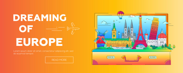 We build your dream world landscape banner Vector Image