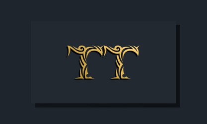 Initial letters tt monogram logo design bundle Vector Image