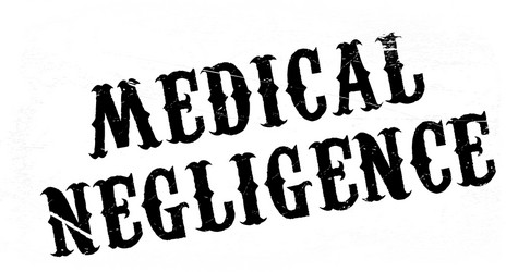 Medical negligence rubber stamp Royalty Free Vector Image