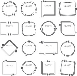Quote box frames set isolated bubble speech Vector Image