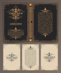 Vintage book layouts from creative design Vector Image