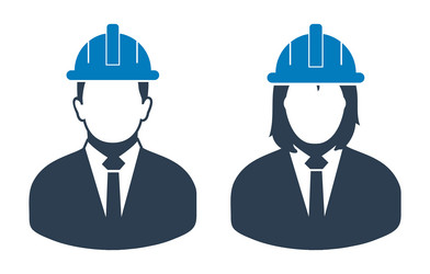 Female engineer profile icon flat style eps Vector Image
