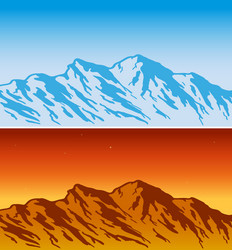 Mountain range Royalty Free Vector Image - VectorStock