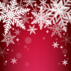 Christmas snowflakes on red background Royalty Free Vector