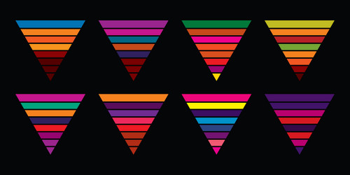 Retro sunset circle with gradient color vintage Vector Image