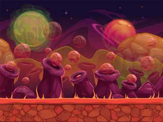 Seamless pattern with colorful cartoon fantasy Vector Image