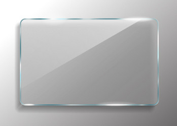 Transparent glass panel clear plastic sheet Vector Image