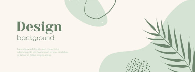 Minimal long banner in neutral colors abstract Vector Image