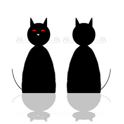 Cat Front and Back Vector Images (over 140)