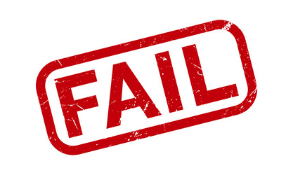 Fail rubber stamp red rubber grunge stamp Vector Image