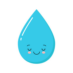 Little water mascot cartoon cute Royalty Free Vector Image